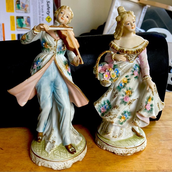 Lefton | Accents | Vintage Lefton Victorian Porcelain 8 Figurine Set ...